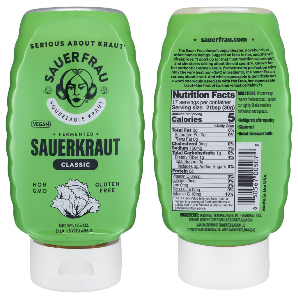Sauer Frau Squeezable Kraut - Classic Sauerkraut